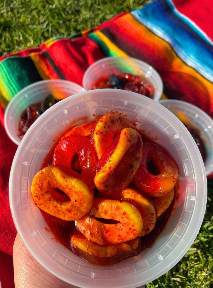 Chamoy Peach Rings - Duraznos bien pilas!! – spicycandylachula
